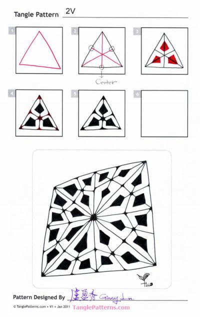 How to draw 2V « TanglePatterns.com
