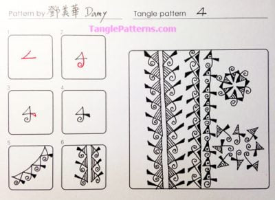 How to draw 4 « TanglePatterns.com