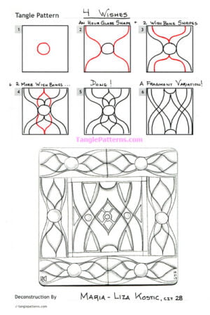 How to draw 4 WISHES « TanglePatterns.com