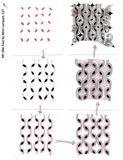 How to draw MI2 (ME TOO) « TanglePatterns.com