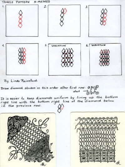 How to draw N-MESHED « TanglePatterns.com