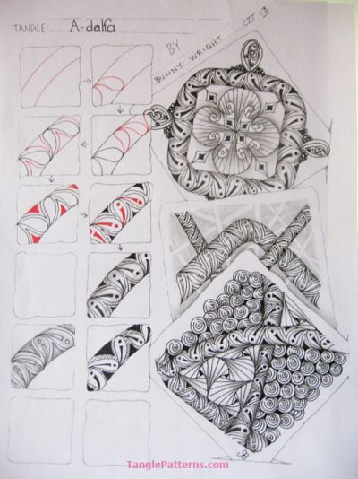 How to draw A-DALFA « TanglePatterns.com