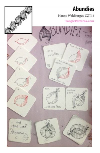 How to draw ABUNDIES « TanglePatterns.com