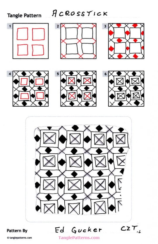 How to draw ACROSSTICK « TanglePatterns.com