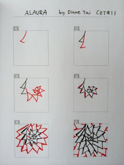 How to draw ALAURA « TanglePatterns.com