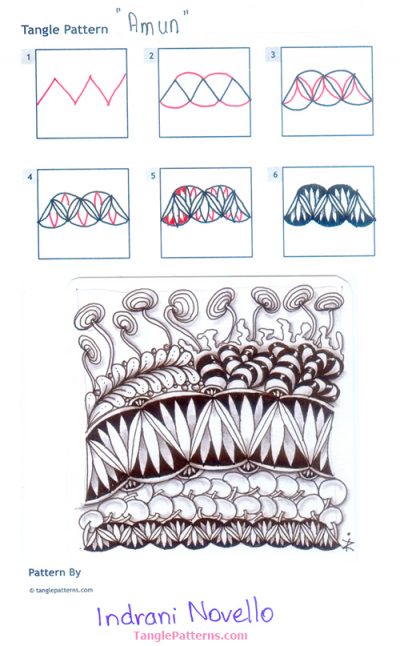How to draw AMUN « TanglePatterns.com