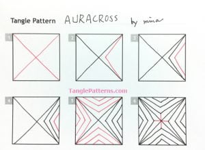 How To Draw Auracross Tanglepatterns