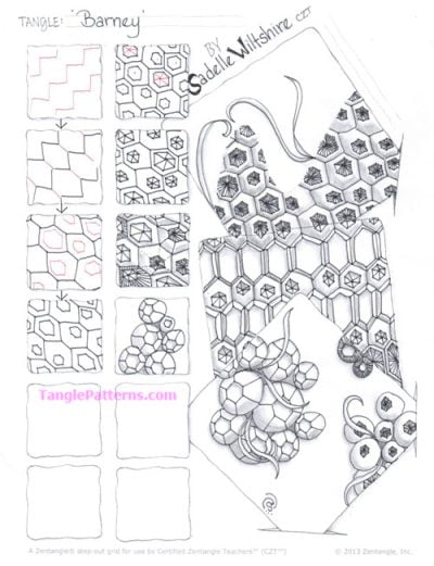 How to draw BARNEY « TanglePatterns.com