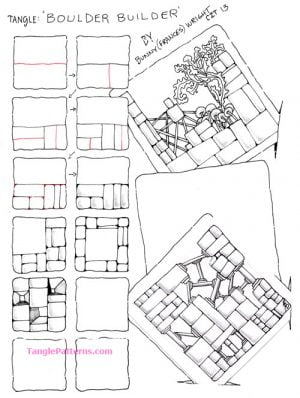 How to draw BOULDER BUILDER « TanglePatterns.com