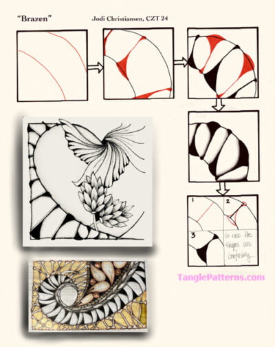 How to draw BRAZEN « TanglePatterns.com