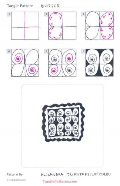 How to draw BUTTER « TanglePatterns.com