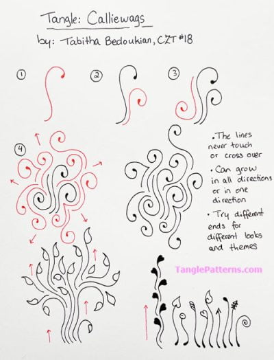 How to draw CALLIEWAGS « TanglePatterns.com