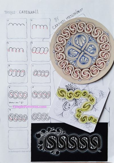 How to draw CATENARII « TanglePatterns.com