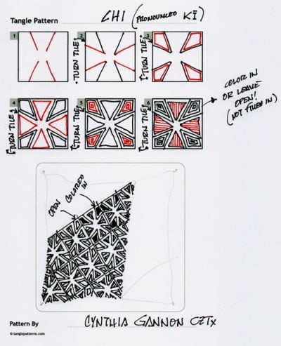 How to draw CHI « TanglePatterns.com