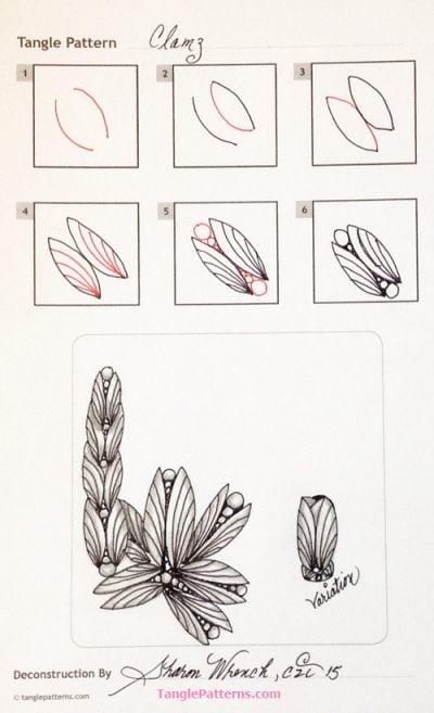 How to draw CLAMZ « TanglePatterns.com