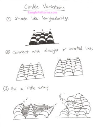 How to draw CONKLE « TanglePatterns.com