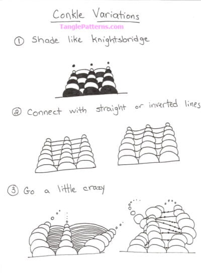 How to draw CONKLE « TanglePatterns.com