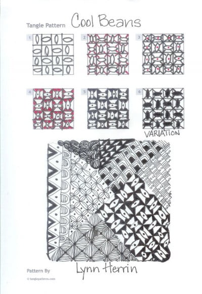 How to draw COOL BEANS « TanglePatterns.com