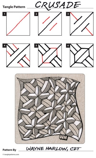How to draw CRUSADE « TanglePatterns.com