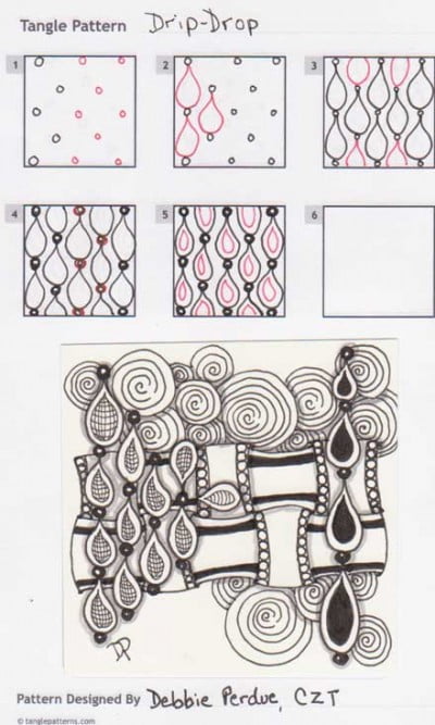 How to draw DRIP-DROP « TanglePatterns.com