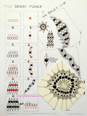 How to draw DESERT FLOWER « TanglePatterns.com