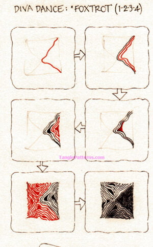 How to draw DIVA DANCE « TanglePatterns.com