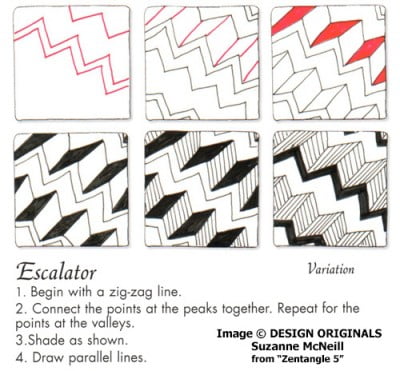 How to draw ESCALATOR « TanglePatterns.com