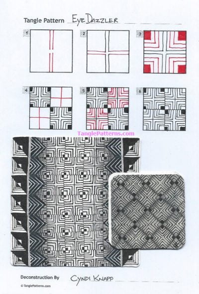How to draw EYEDAZZLER « TanglePatterns.com