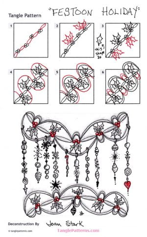 How to draw FESTOON HOLIDAY « TanglePatterns.com