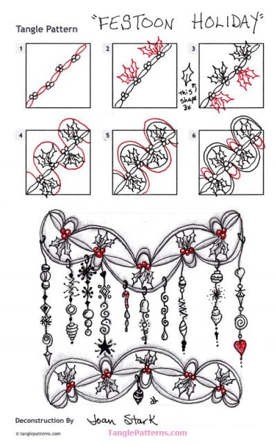 How to draw FESTOON HOLIDAY « TanglePatterns.com