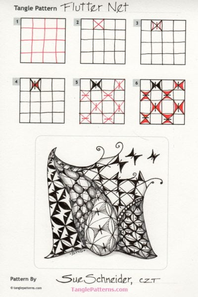 How to draw FLUTTER NET « TanglePatterns.com