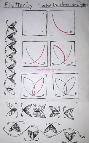 How to draw FLUTTERBY « TanglePatterns.com