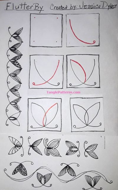 How to draw FLUTTERBY « TanglePatterns.com