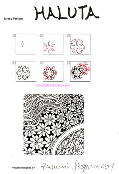 How to draw HALUTA « TanglePatterns.com