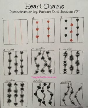How to draw HEART CHAINS « TanglePatterns.com