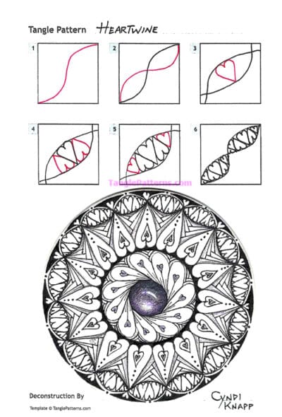 How to draw HEARTWINE « TanglePatterns.com