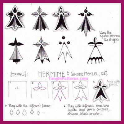 How to draw HERMINE « TanglePatterns.com