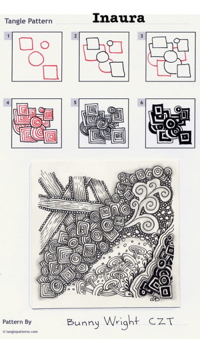 How to draw INAURA « TanglePatterns.com