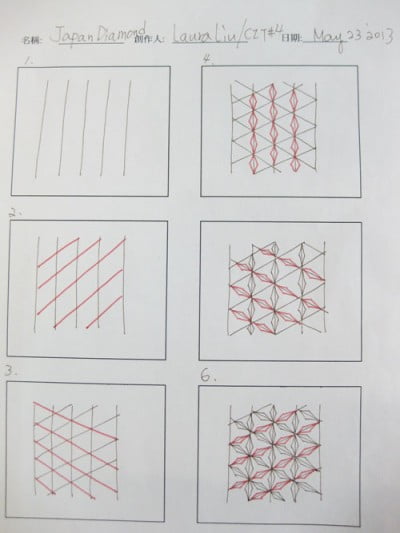 How to draw JAPAN DIAMOND « TanglePatterns.com