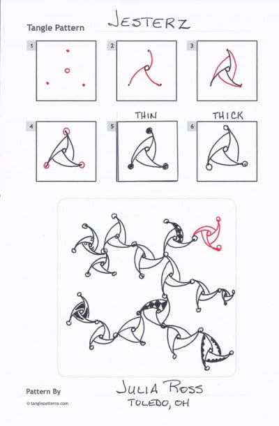 How to draw JESTERZ « TanglePatterns.com
