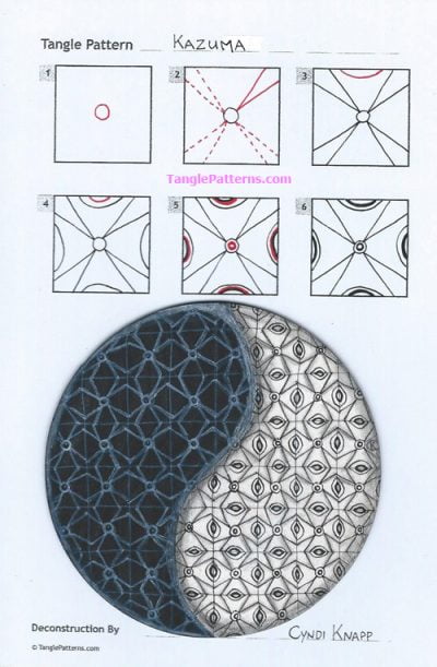 How to draw KAZUMA « TanglePatterns.com