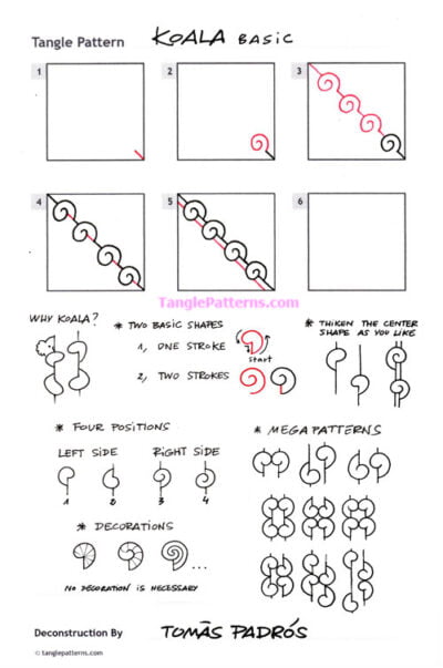 How to draw KOALA « TanglePatterns.com