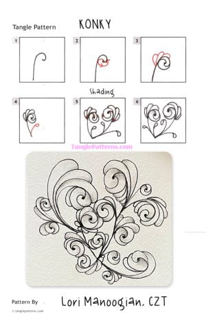 How to draw KONKY « TanglePatterns.com