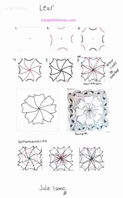 How to draw LEUR « TanglePatterns.com