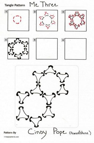 How to draw ME THREE « TanglePatterns.com