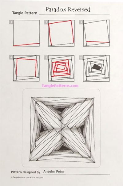 How to draw PARADOX REVERSED « TanglePatterns.com