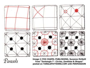 How to draw PARASOLS « TanglePatterns.com