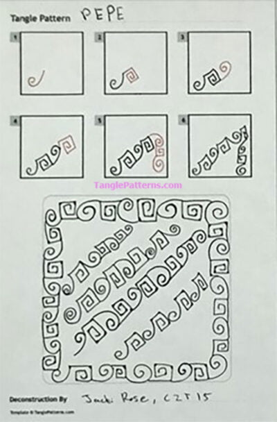 How to draw PEPE « TanglePatterns.com