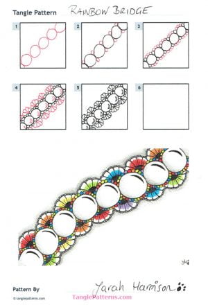 How to draw RAINBOW BRIDGE « TanglePatterns.com