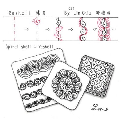 How to draw RASHELL « TanglePatterns.com